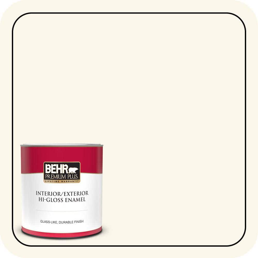BEHR PREMIUM PLUS 1 qt. #PWN-30 Clear Moon Hi-Gloss Enamel Interior ...