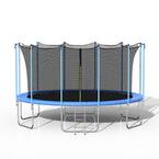Skywalker Trampolines 15 ft. Round Trampoline with Enclosure in Blue ...
