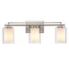 Bel Air Lighting Lisbon 24 in. 3-Light Brushed Nickel Bathroom Vanity ...