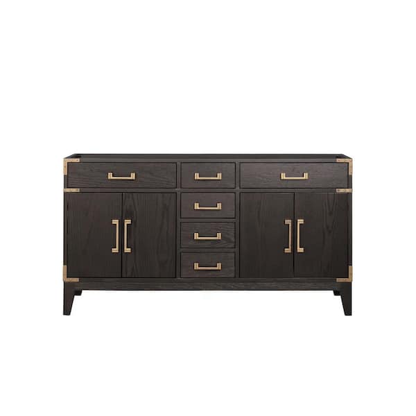 Lexora Fossa 60 in. W x 22 in. D Double Bath Vanity Cabinet without Top ...