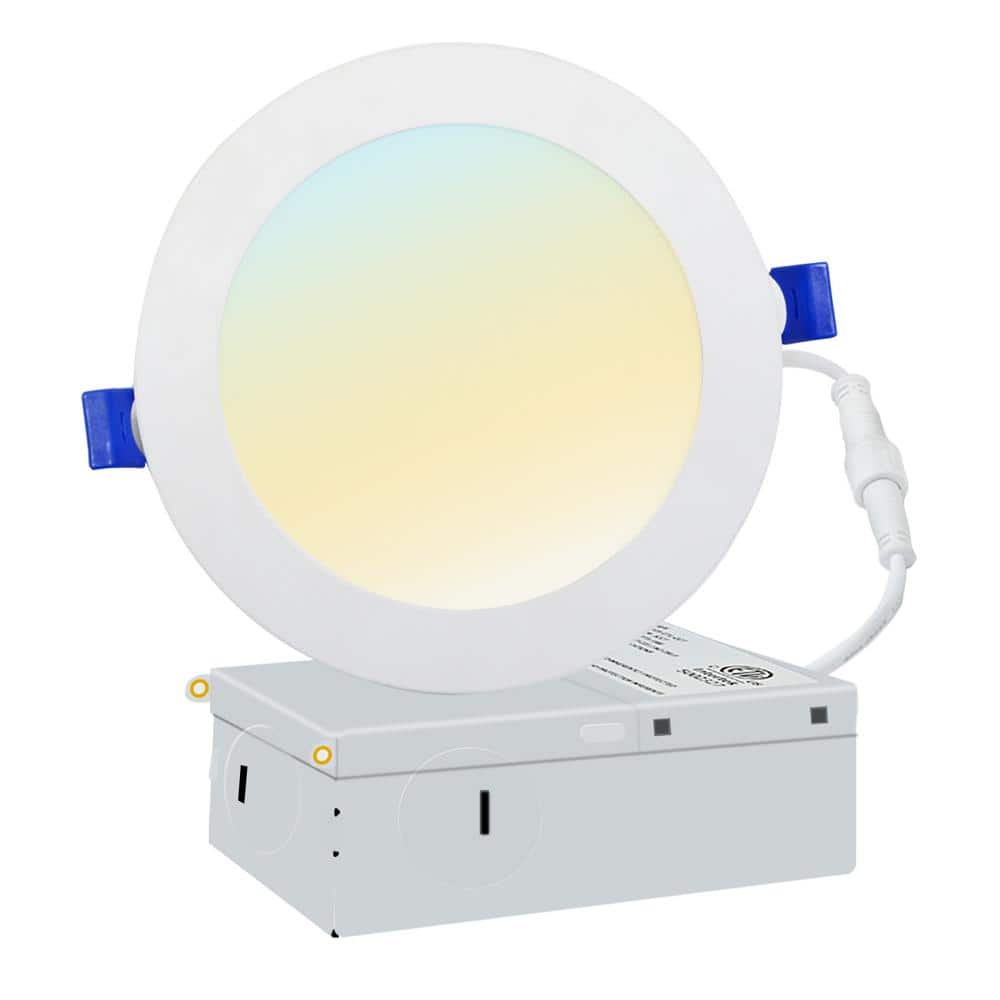 WYZM 5/6 in. UltraThin LED Recessed Ceiling Light Adjustable CCT ...