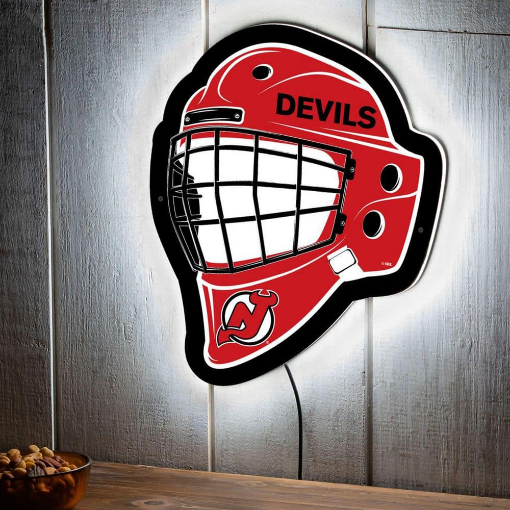 Evergreen New Jersey Devils Helmet 19 in. x 15 in. Plug-in LED Lighted ...