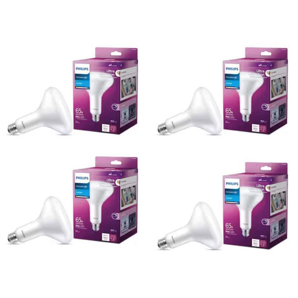 Philips 65-Watt Equivalent BR40 Dimmable E26 LED Bulb 2700K Soft White ...