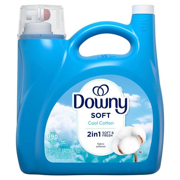 Downy Ultra Cool Cotton Scent Liquid Fabric Softener, 190-Loads, 140 oz ...