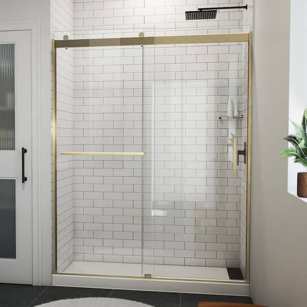 DreamLine Sapphire-V 60 in. W x 76 in. H Sliding Semi Frameless Bypass ...