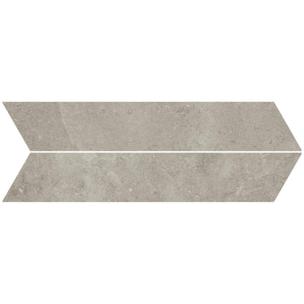 Ivy Hill Tile Iris Chevron Tortora 3.93 in. x 0.41 in. Matte Porcelain ...