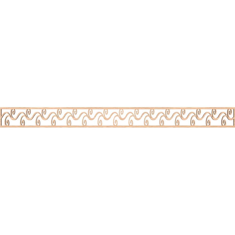 Ekena Millwork Tilden Fretwork 0.25 in. D x 46.375 in. W x 4 in. L Red ...