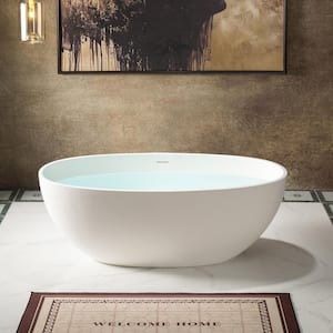 WOODBRIDGE 55 in. L x 30.75 in. W Luxury Solid Surface Stone Resin ...