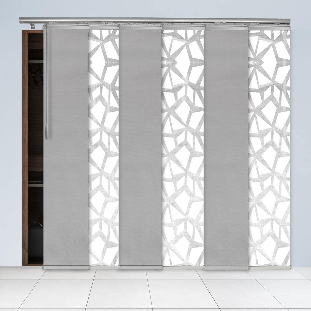 EMOH Misty Snowfall Lighting Filtering Sliding Rail Track Room Divider ...