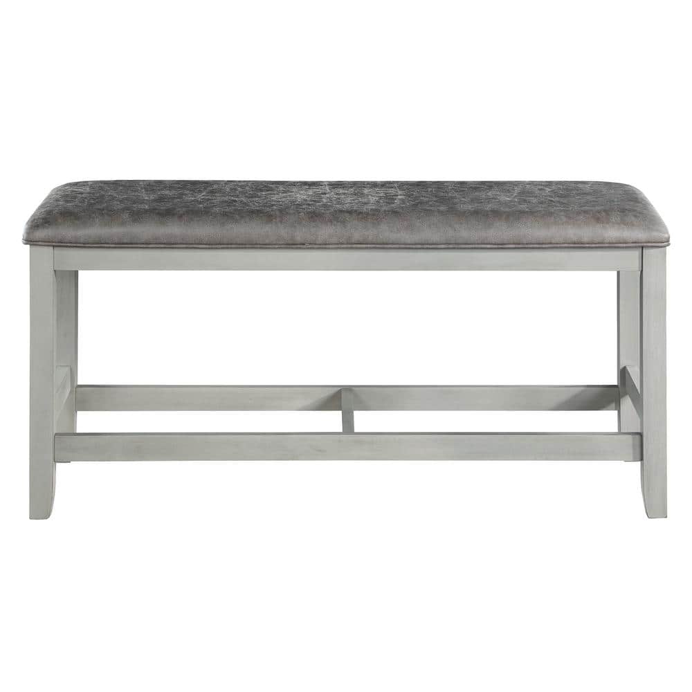 Steve Silver Hyland Gray 26 in. H x 18 in. D x 65 in. W Counter Bench HY500CCBN The Home Depot
