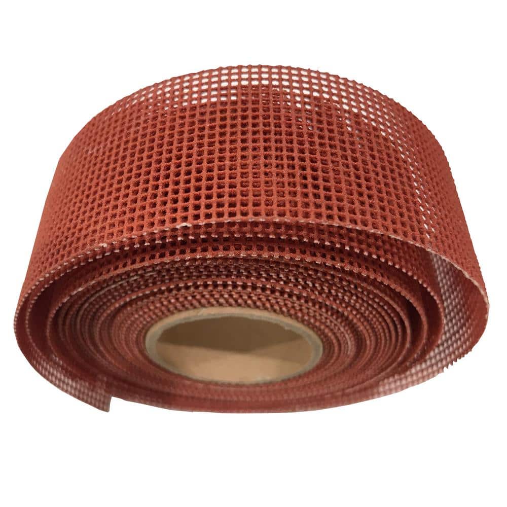 PLUMBFLEX 1.5 in. x 5 yds. 180-Grit Non-Clog Open Mesh Waterproof Sand ...