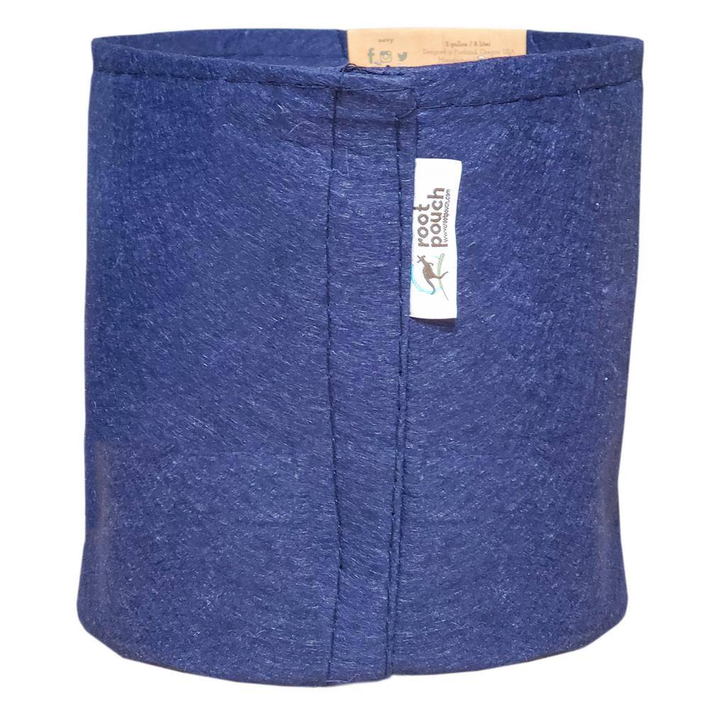 Root Pouch 1 Gal. Boxer Navy Breathable Fabric Planting Containers and ...