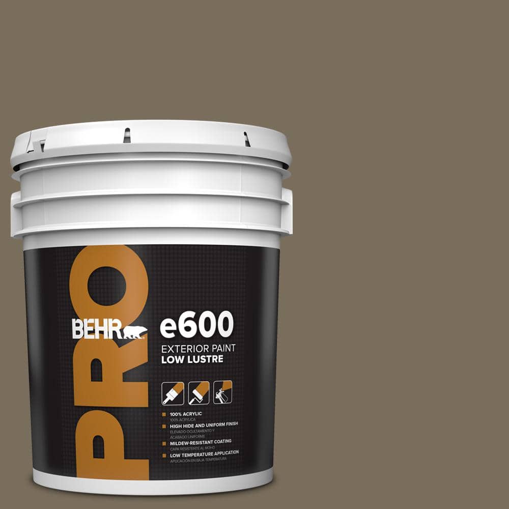 BEHR PRO 5 gal. #730D-6 Coconut Husk Low Luster Exterior Paint PR62305 ...