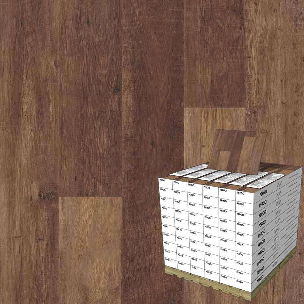 Pergo Outlast+ 6.14 in. W Lawrence Chestnut Waterproof Laminate Wood ...