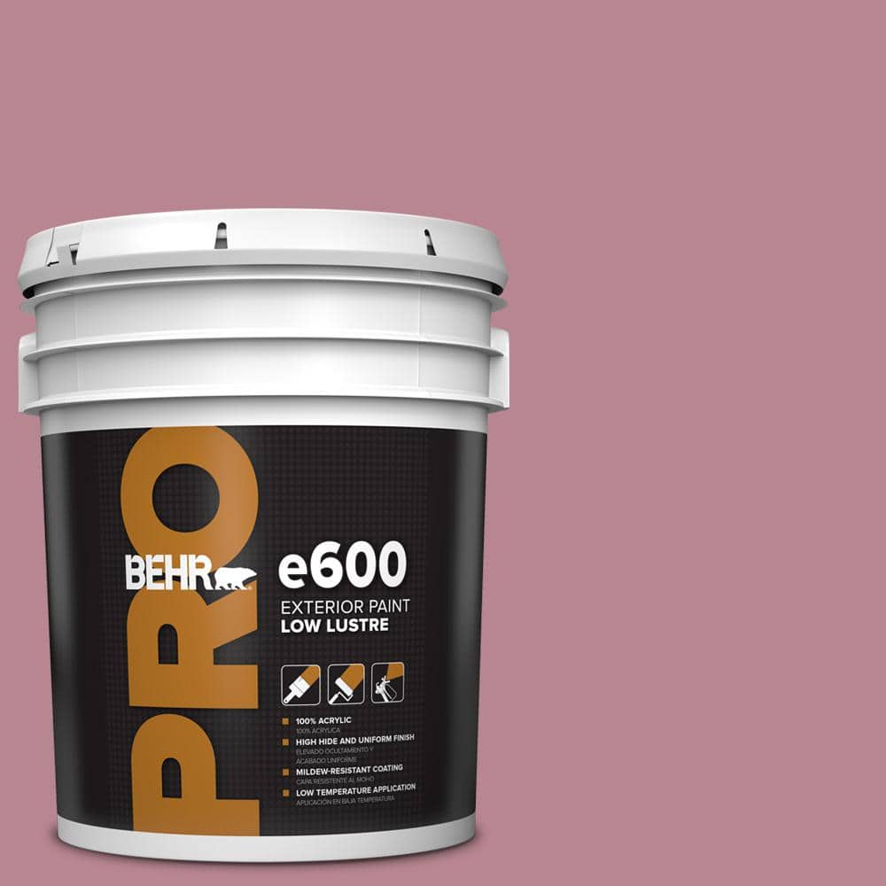 BEHR PRO 5 gal. #BIC-19 Berry Blush Low Luster Exterior Paint PR62305 ...
