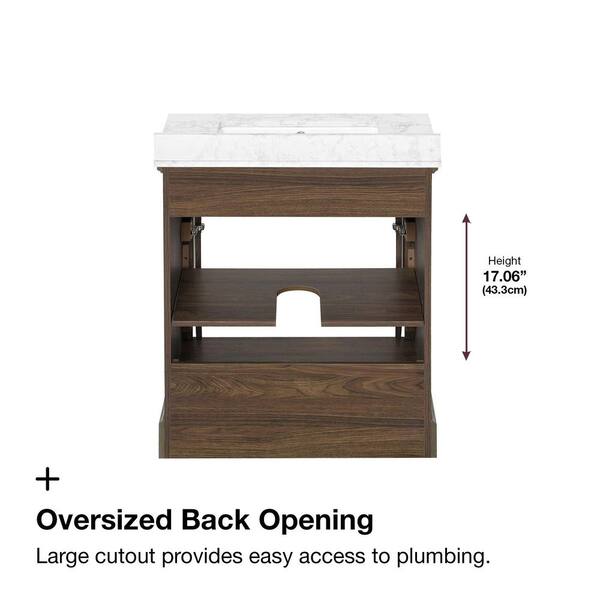Home Decorators Collection Doveton 30 in. Single Sink Dark Walnut Bath ...