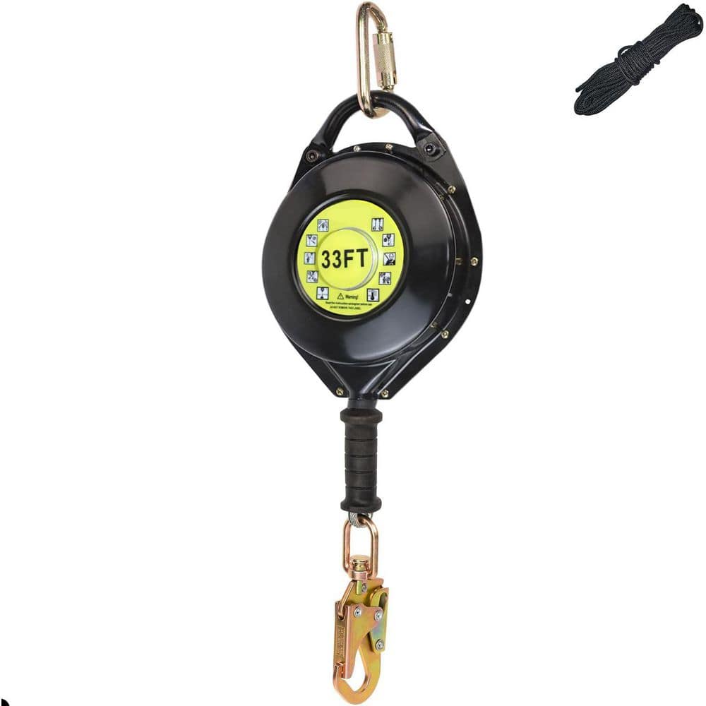 KIWDZFU 33 ft. Aviation Grade Galvanized Steel Retractable Safety ...