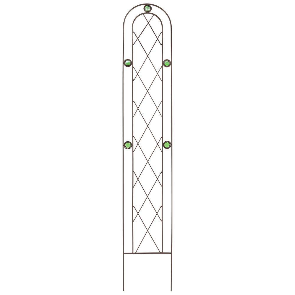 FAWEY TRED INC 60 in. H Bronze Metal Arched Garden Trellis TG10072 ...