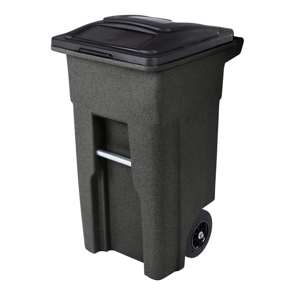 Toter 32 Gallon Blackstone Outdoor Trash Can/Garbage Can with Quiet ...