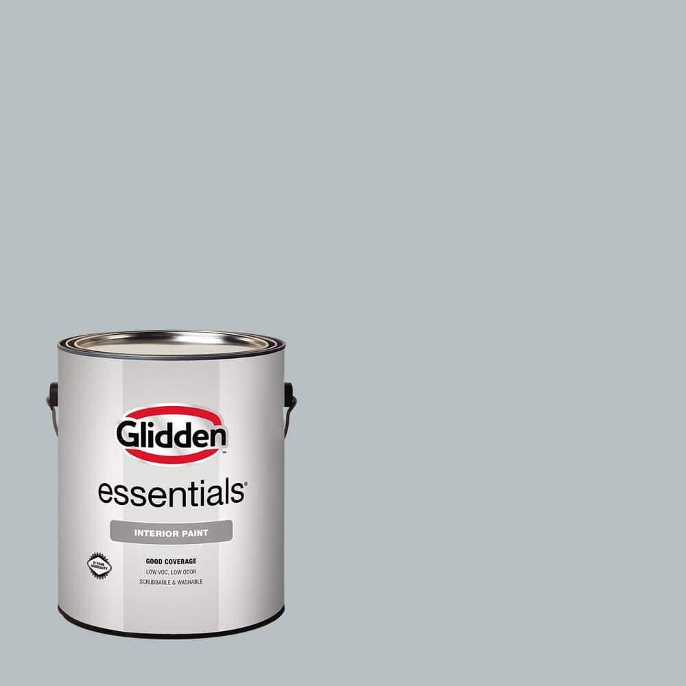 Glidden Essentials 1 gal. PPG1012-4 Gray Frost Semi-Gloss Interior ...