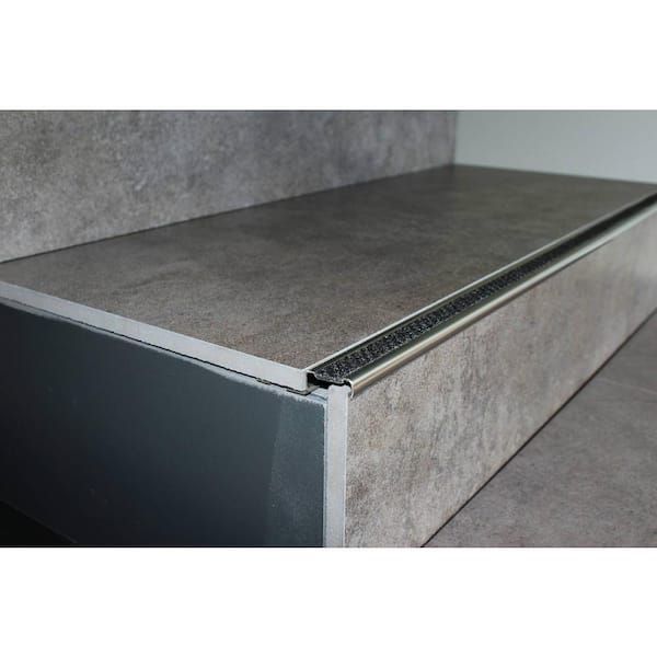 DURAL DIAMONDSTEP 7/16ʺx5/8ʺx5-7/8ʺ Anti-Slip Aluminum Silver/PVC ...