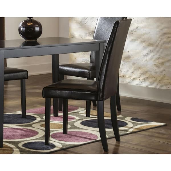 Signature DESIGN BY ASHLEY Kimonte Dark Brown Faux Leather Cushioned ...