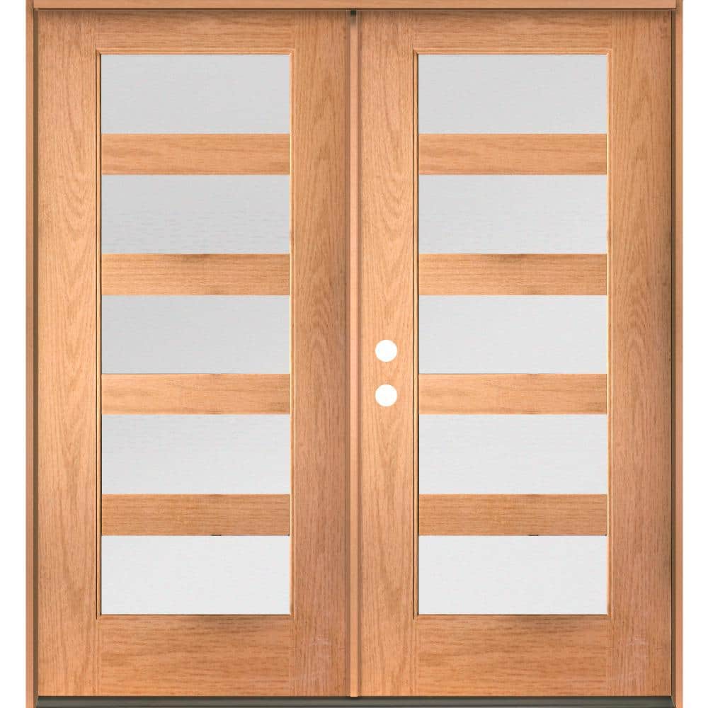 Reviews for Krosswood Doors ASCEND Modern 72 in. x 80 in. 5-Lite Right ...
