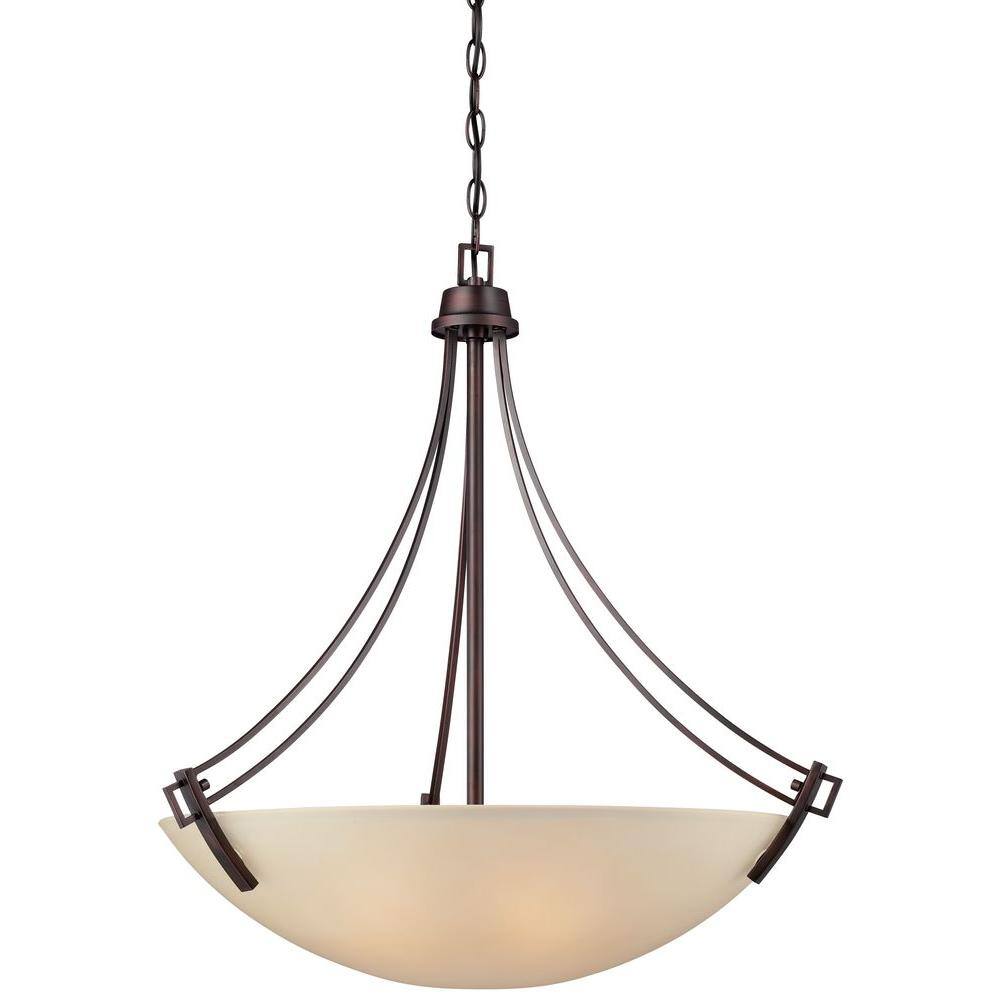 Thomas Lighting Wright 4-Light Espresso Pendant-190112704 - The Home Depot