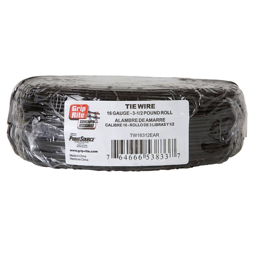 Grip-Rite 328 ft. Tie Wire 16 Gauge 3.5 lb. Roll TW16312EAR - The Home ...