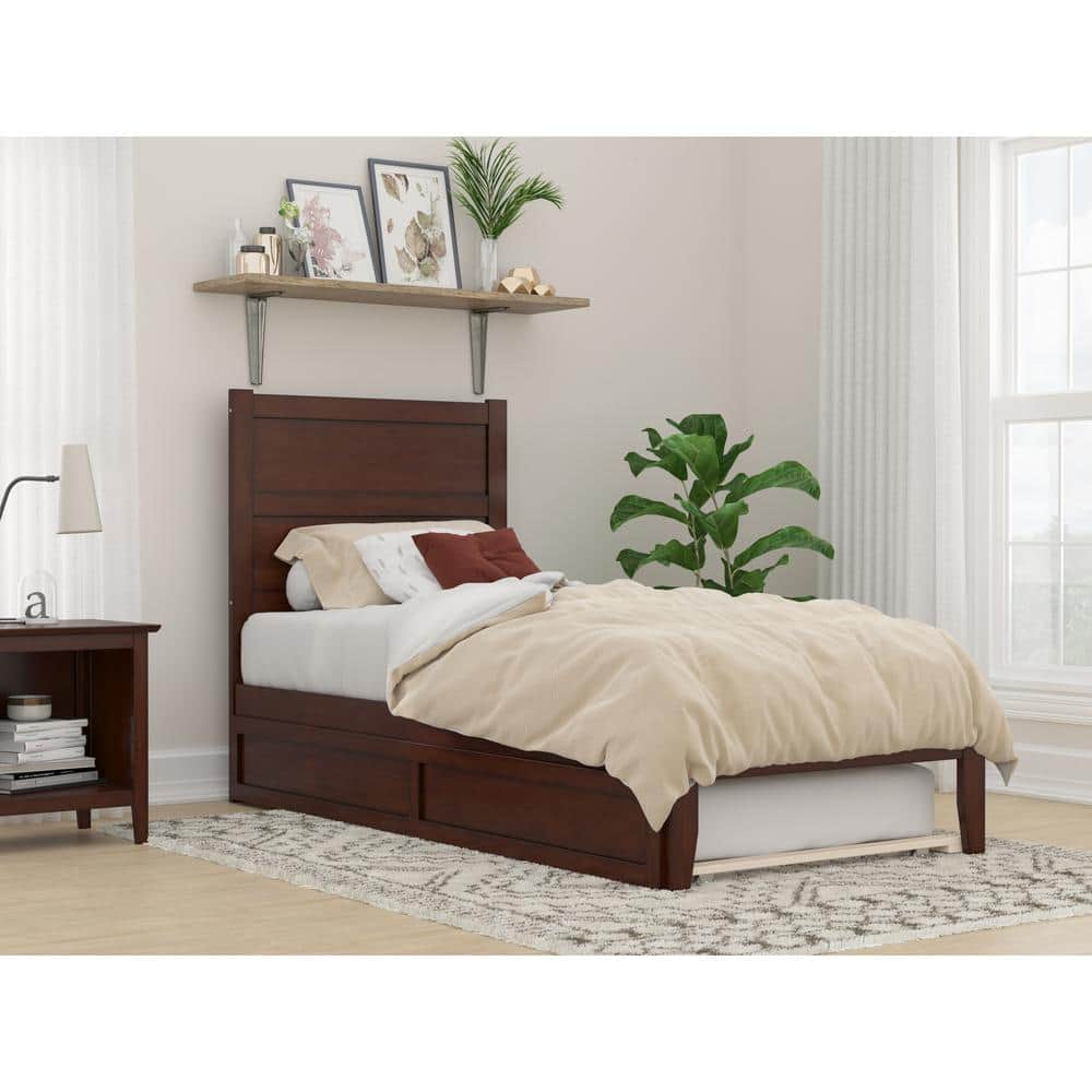 AFI NoHo Walnut Twin Extra Long Bed with Twin Extra Long Trundle ...