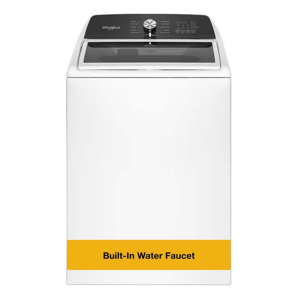 Whirlpool 4.6 cu. ft. Top Load Washer in White with Built-In Water ...