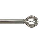 StyleWell 66 in. - 120 in. Telescoping 3/4 in. Single Curtain Rod Kit ...