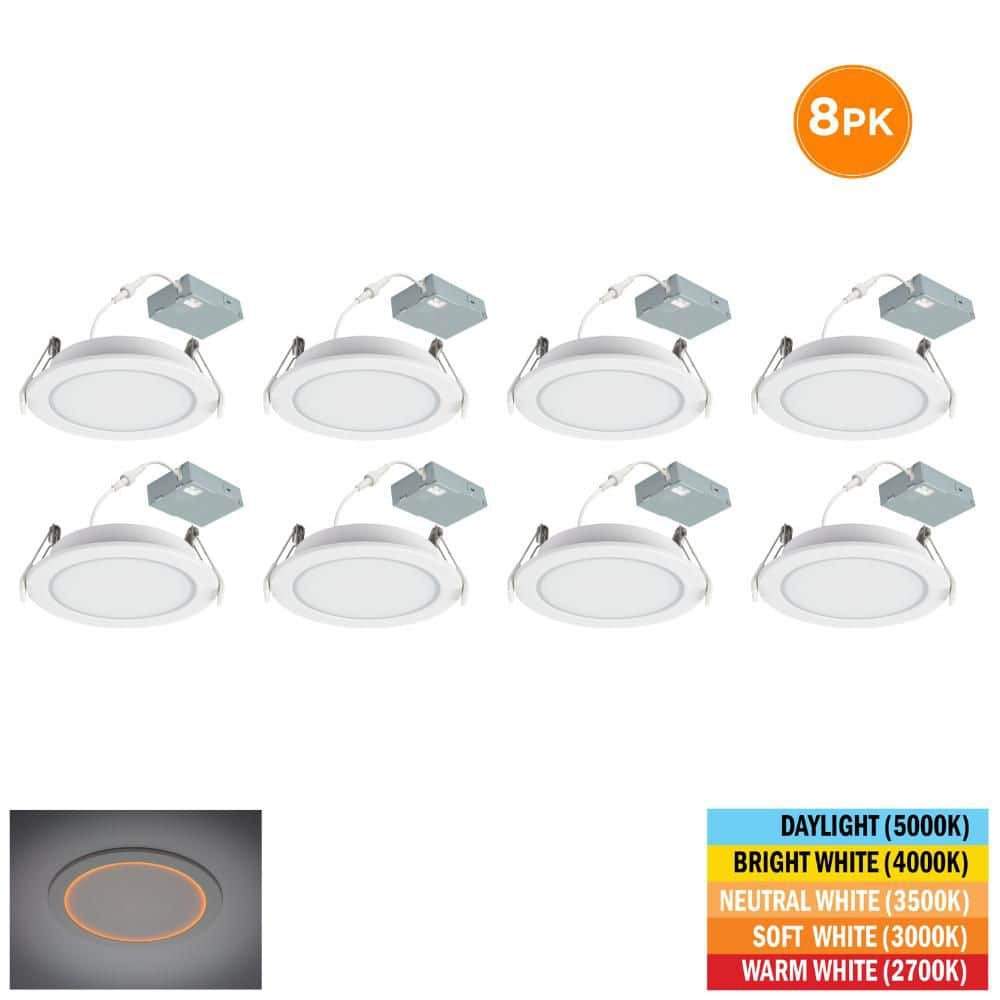 Commercial Electric 4 in. Canless Downlight Integrated LED Recessed ...