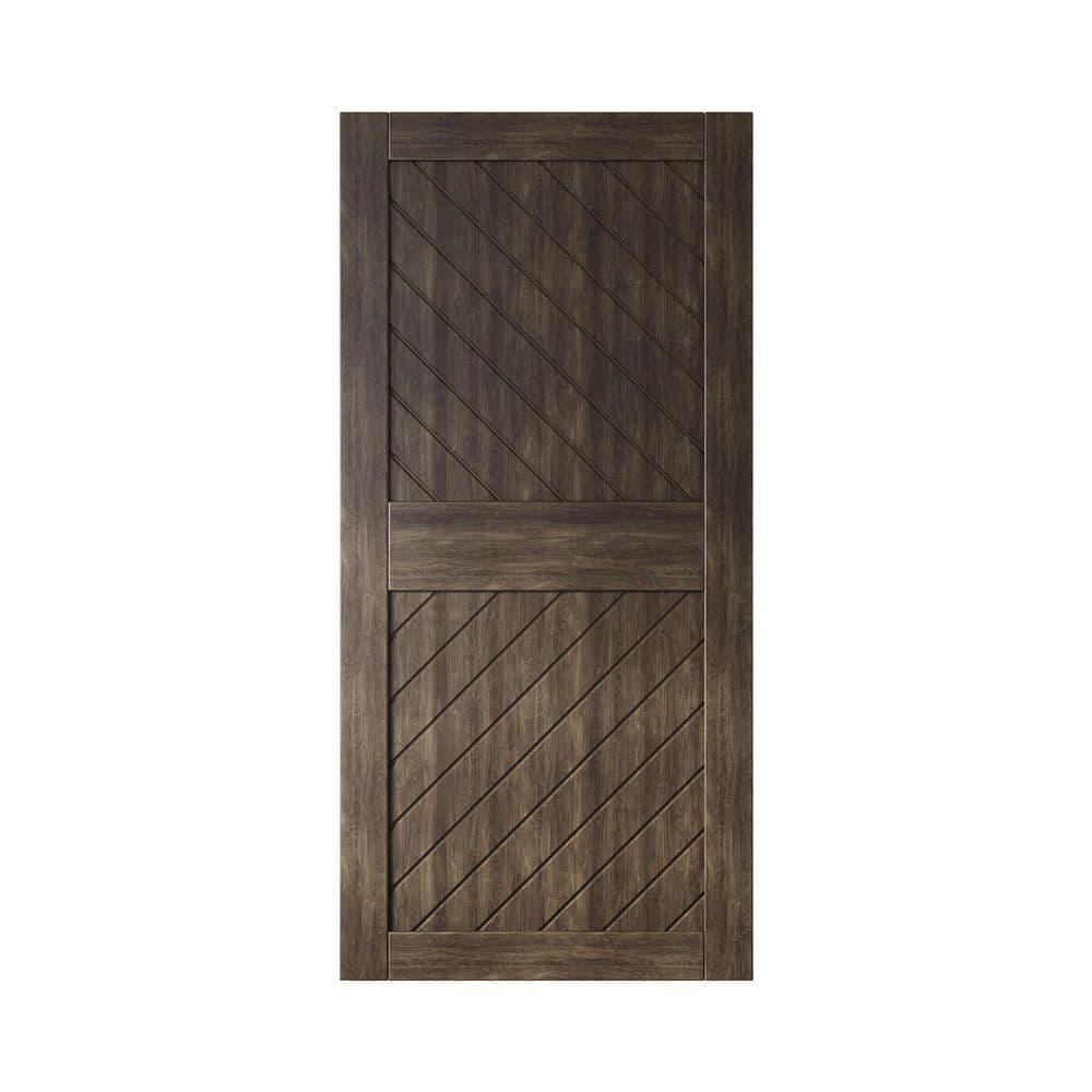 HOMACER XT4 40 in. x 84 in. C-Panel Solid Core Ebony Slanted Stripe ...