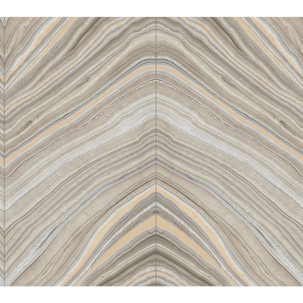 York Wallcoverings Taupe Onyx Strata Paper Unpasted Matte Wallpaper (27 ...