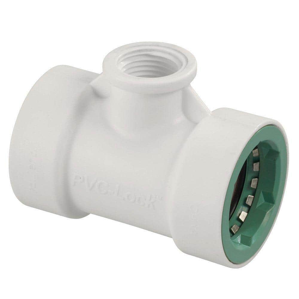 Orbit 1 in. x 1/2 in. FPT PVC-Lock Tee 38671 - The Home Depot