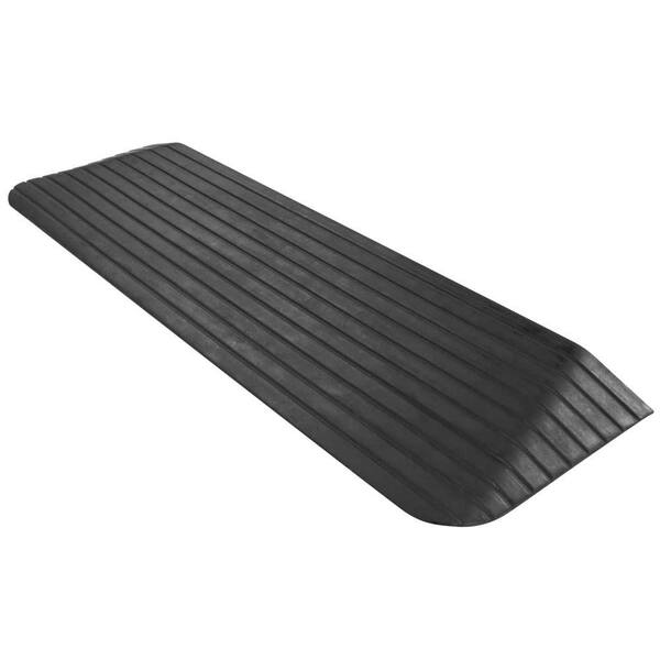 Angel Sar 12.5 in. x 43.3 in. x 1.5 in. Black Spring Solid Rubber ...