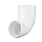 Charlotte Pipe 3 in. PVC DWV 22-1/2° Hub x Hub Elbow PVC 00319 1000 - The Home Depot