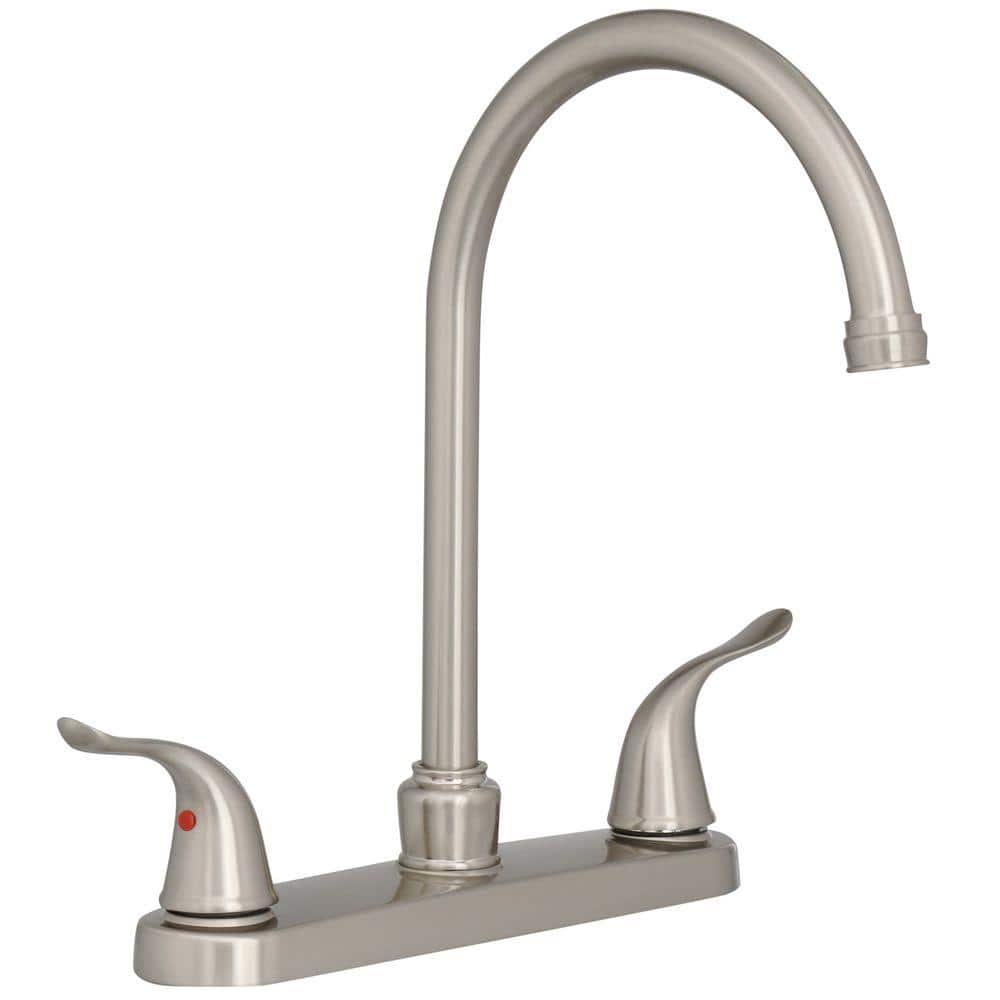 EZ-FLO Impressions Collection 2-Handle Standard Kitchen Faucet with ...