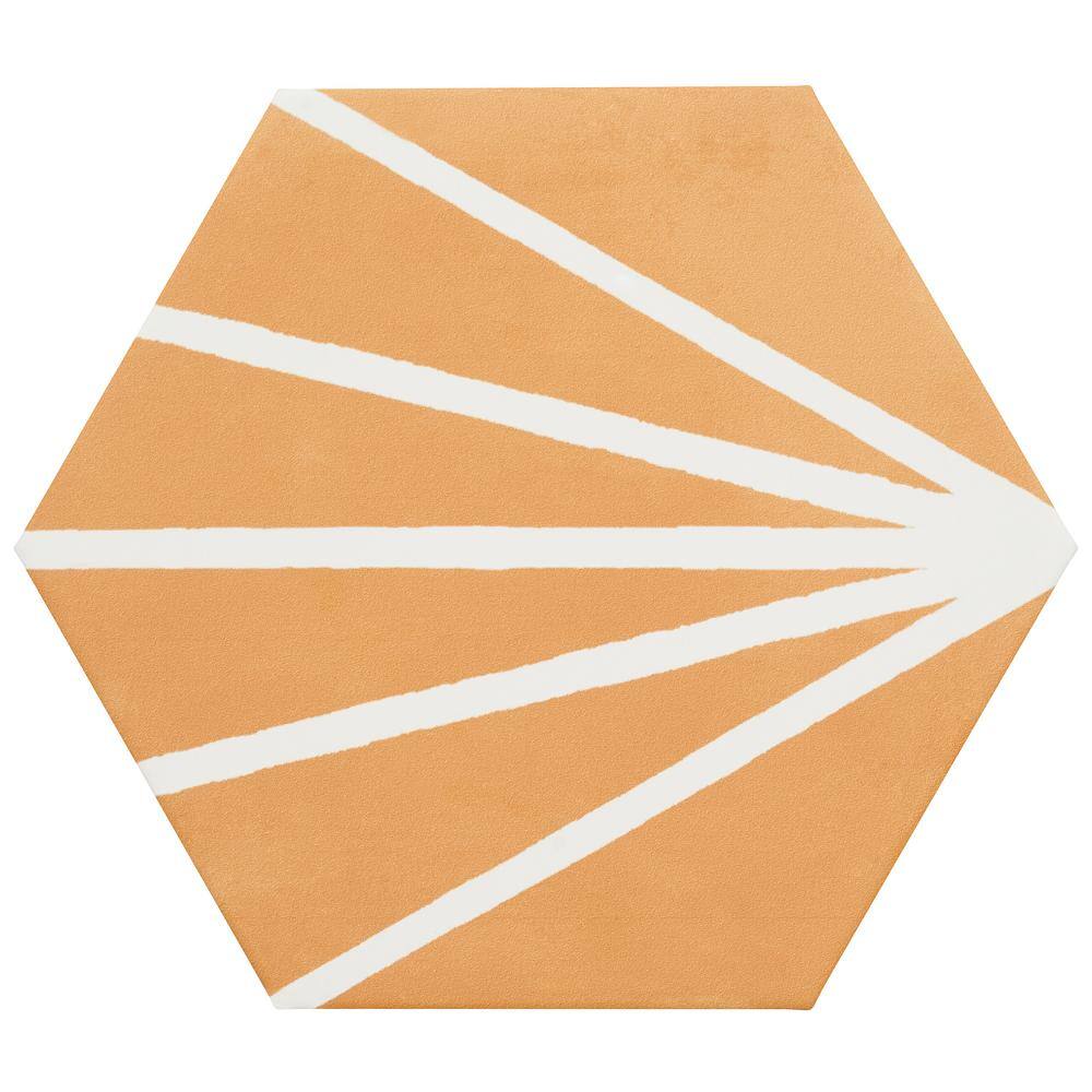 Ivy Hill Tile Eclipse Ray Orange 7.79 in. x 0.59 in. Matte Porcelain ...