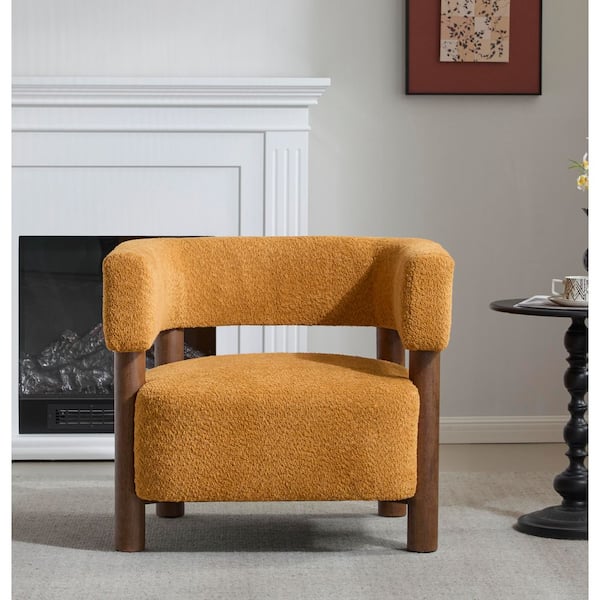 CHRISTOPHER KNIGHT HOME Alcott Caramel Yellow Boucle Fabric Upholstered ...
