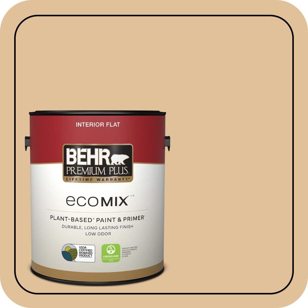 BEHR PREMIUM PLUS 1 gal. #300E-3 Clair De Lune Flat EcoMix Plant-Based ...