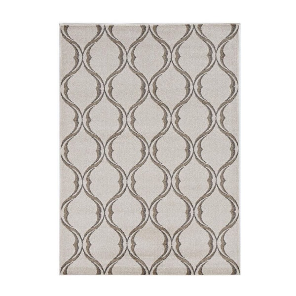 HomeRoots Ivory 8 ft. x 11 ft. Woven Polypropylene Rectangle Indoor ...