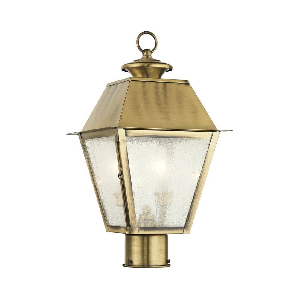 AVIANCE LIGHTING Willowdale 17.5 in. 2-Light Antique Brass Cast Brass ...