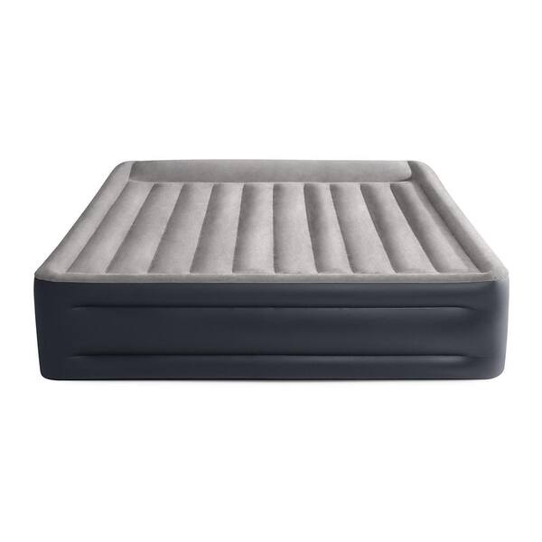 Intex deluxe pillow rest inflatable air mattress bed with built in pump king store
