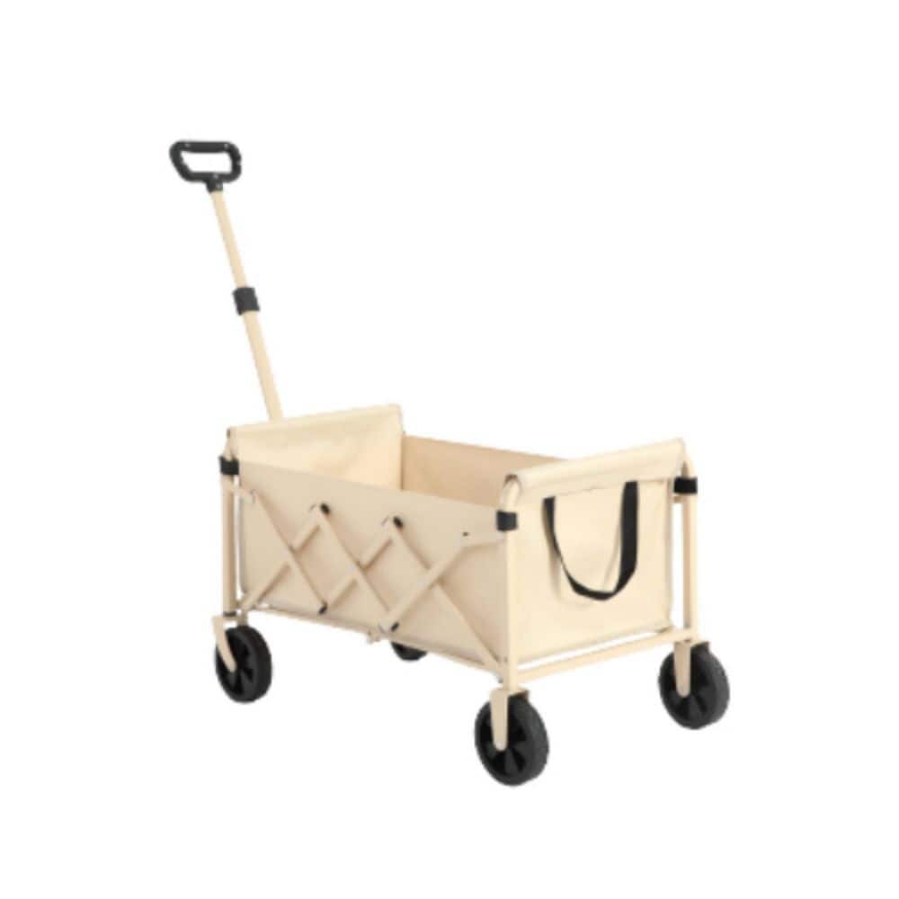 Dracelo Lightweight and Durable Folding Beach Cart with Wheels-Outdoor ...