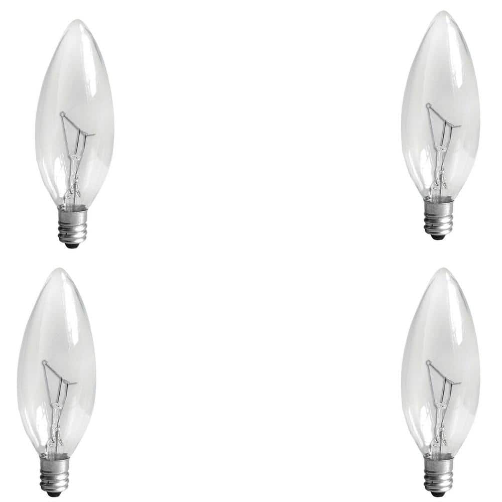 GE 60-Watt Incandescent B10 Candelabra Base Double Life Multi-Use ...