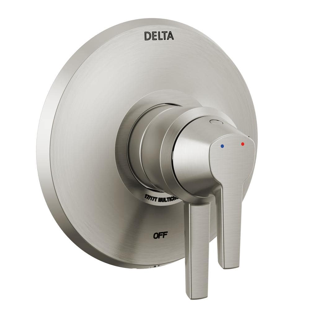 Delta Galeon 1-Handle Wall-Mount Valve Trim Kit in Lumicoat Stainless ...