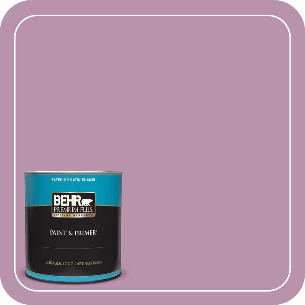 BEHR PREMIUM PLUS 1 qt. #680D-5 Bed of Roses Satin Enamel Exterior ...