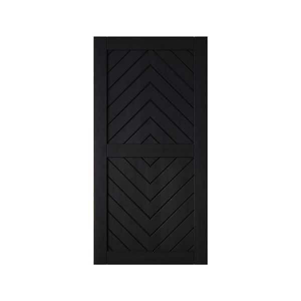 HOMACER JT2 40 in. x 80 in. C-Panel Solid Core Black Fishbone Design ...